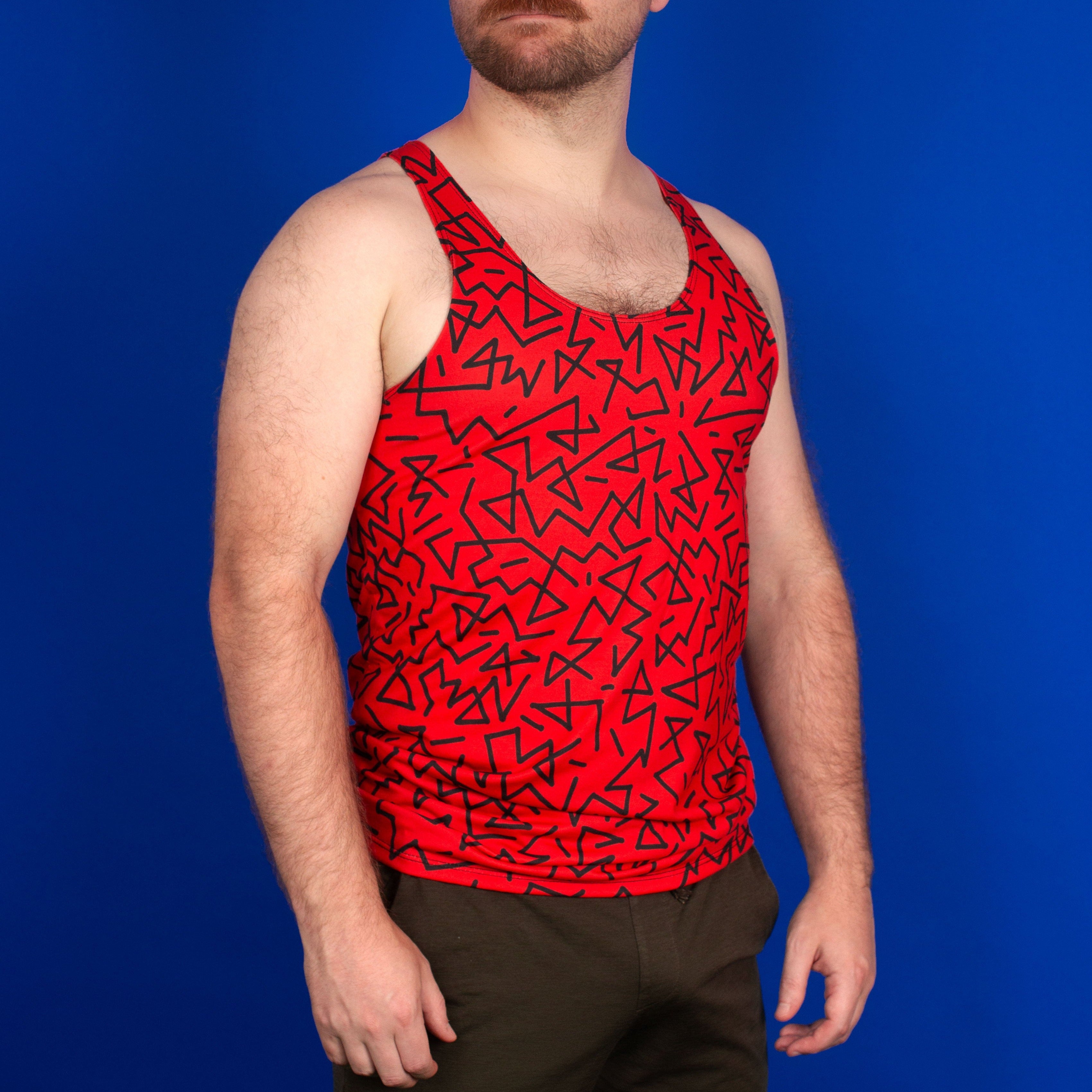 Red Zig-zag Gym Tank – Pander Apparel